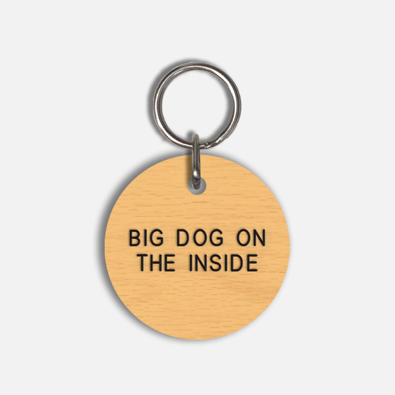 BIG DOG ON THE INSIDE Large Pet Tag – Various Keytags